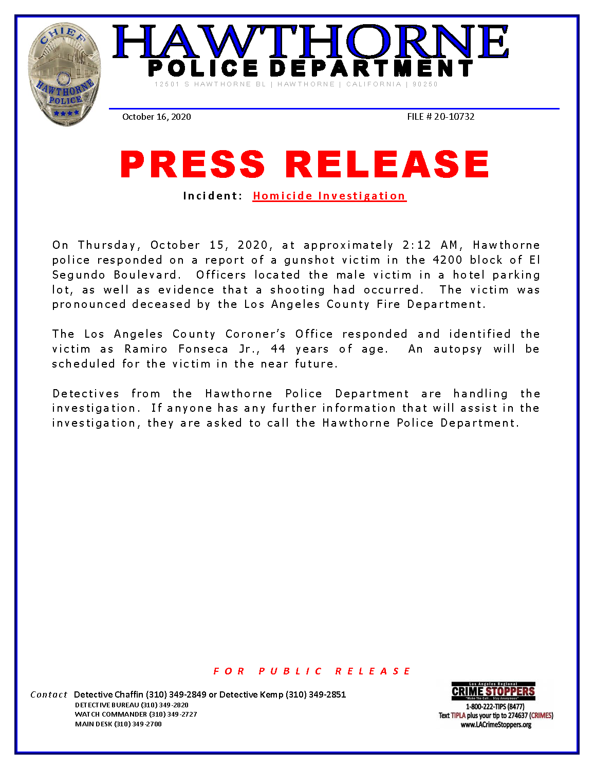 Press Releases Hawthorne Police press-releases-hawthorne-police