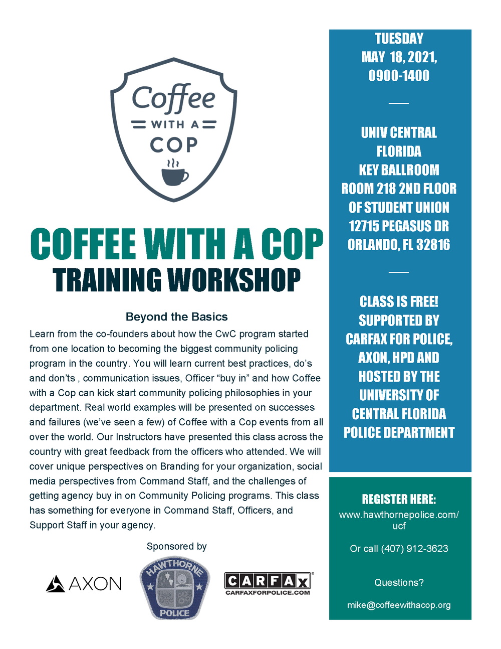 cwc training university of central florida — Hawthorne police