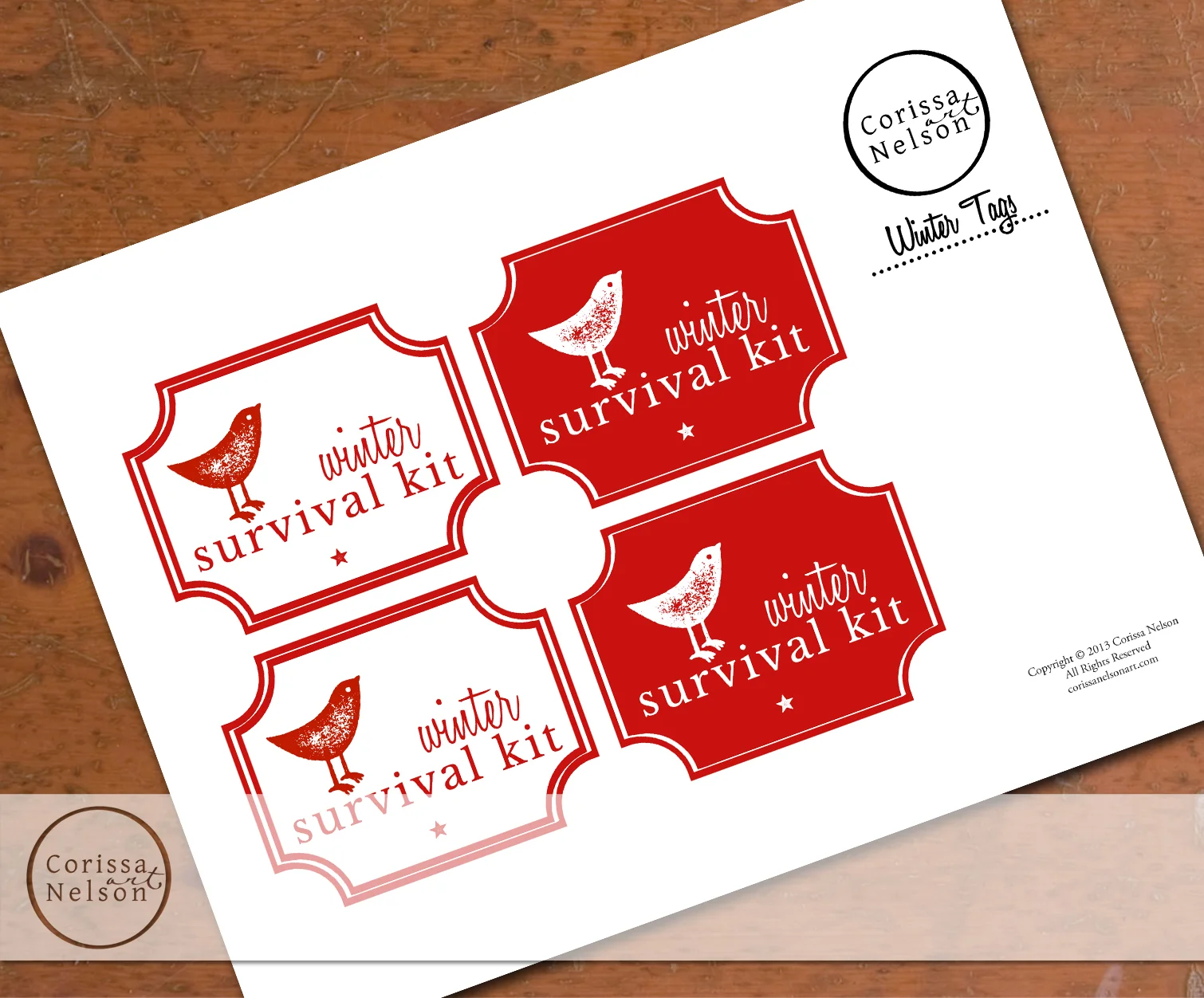 Winter Survival Kit Tags Free Printable — Corissa Nelson