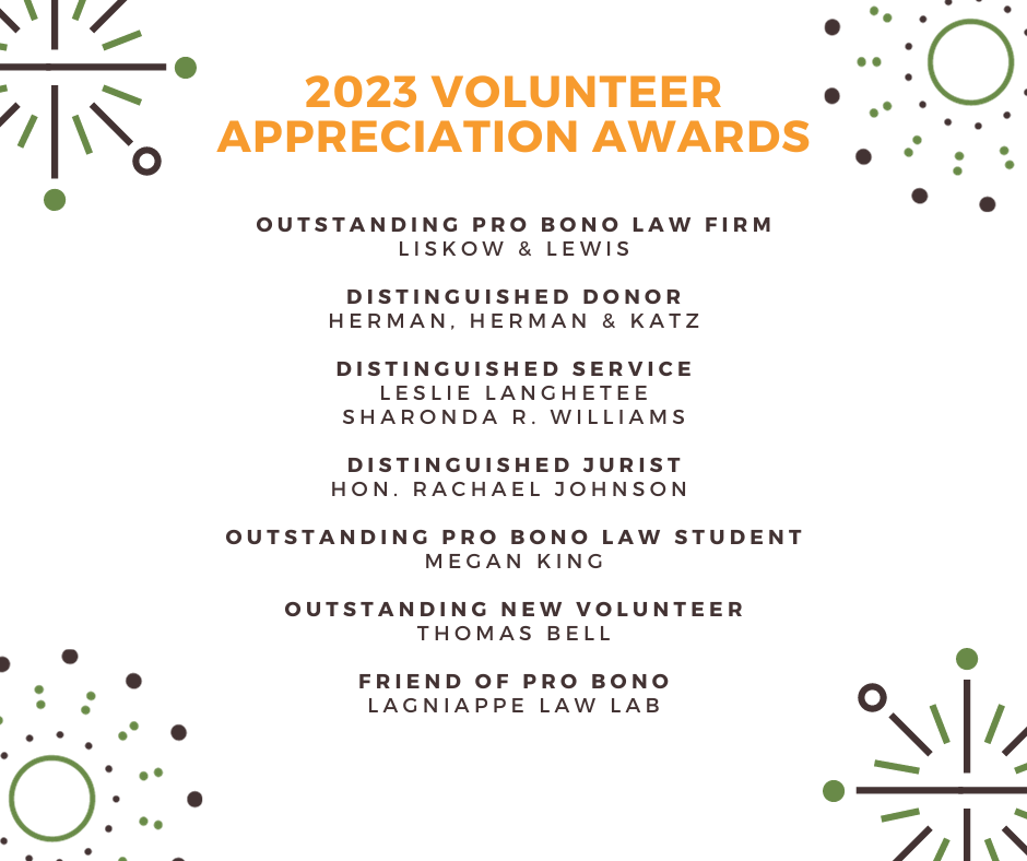 Volunteer Appreciation Awards — The Pro Bono Project