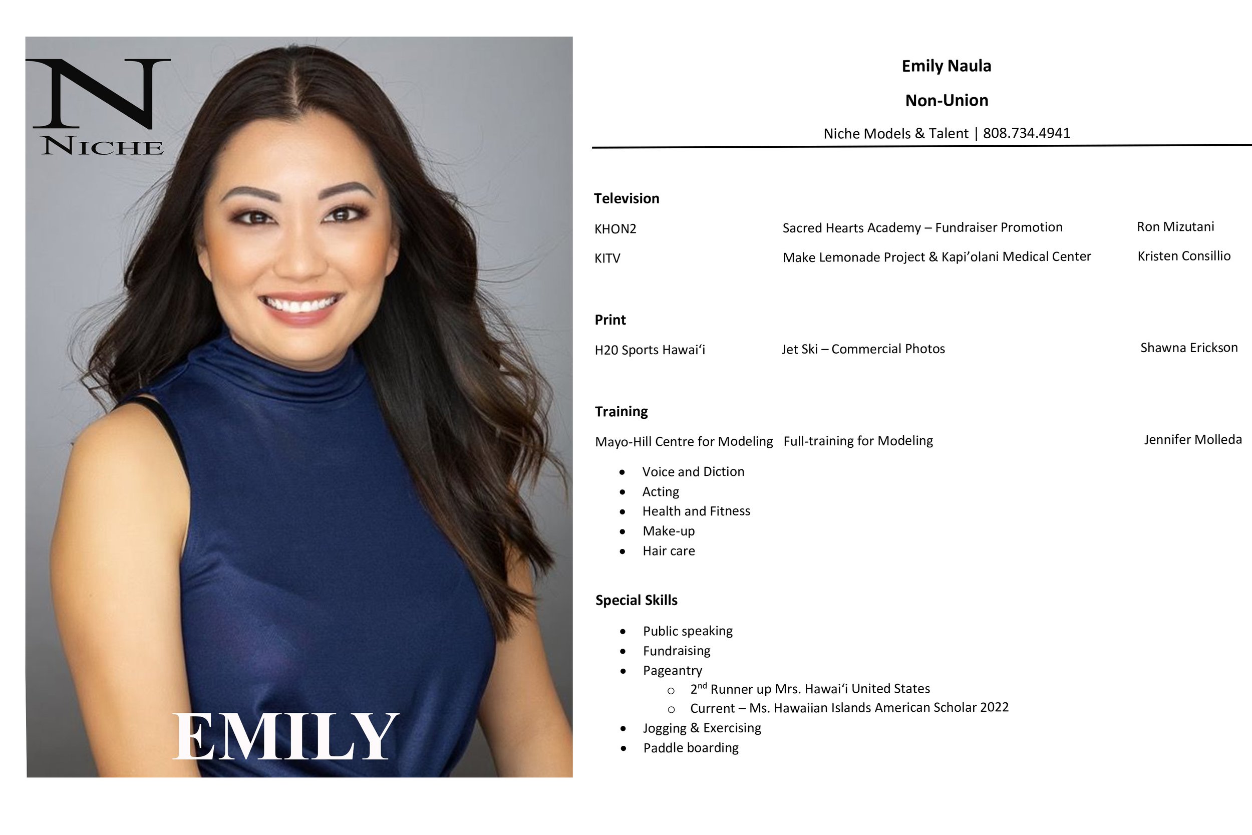 Emily Naula — Niche Models & Talent