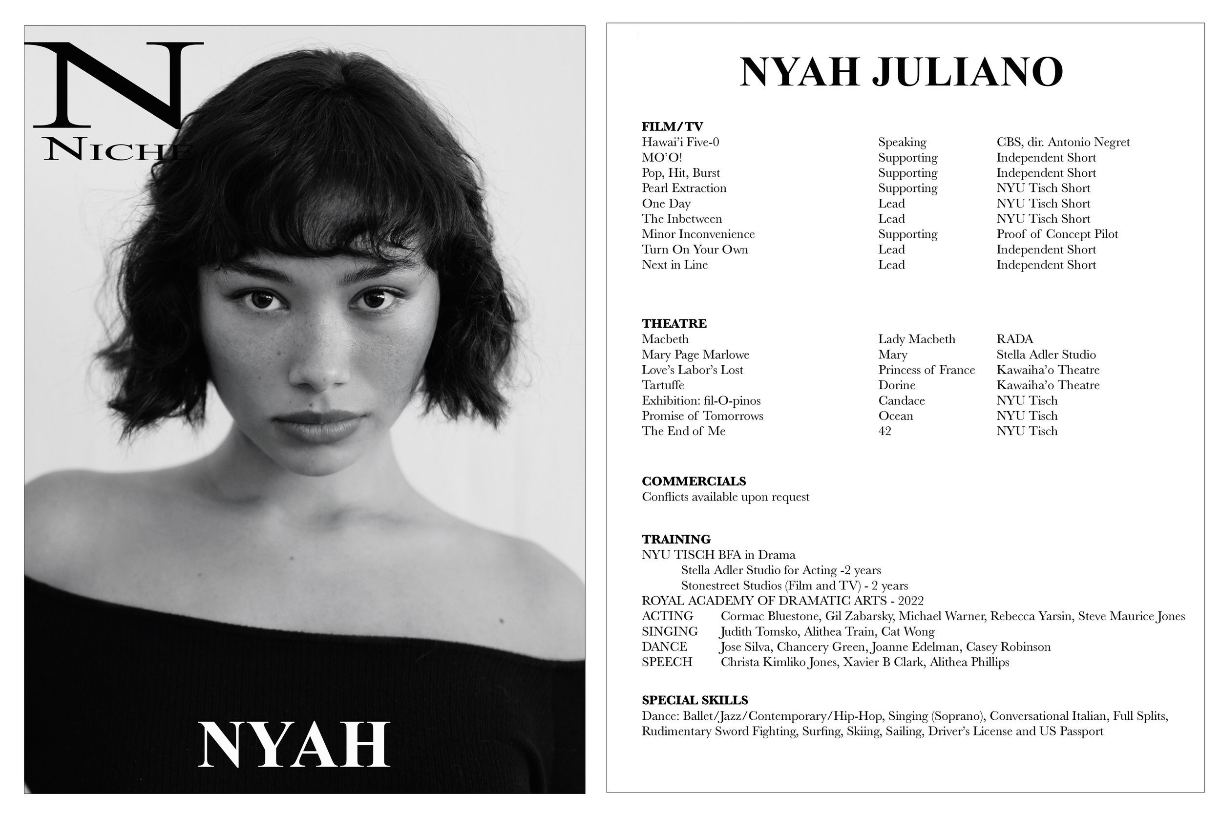 Nyah Juliano — Niche Models & Talent