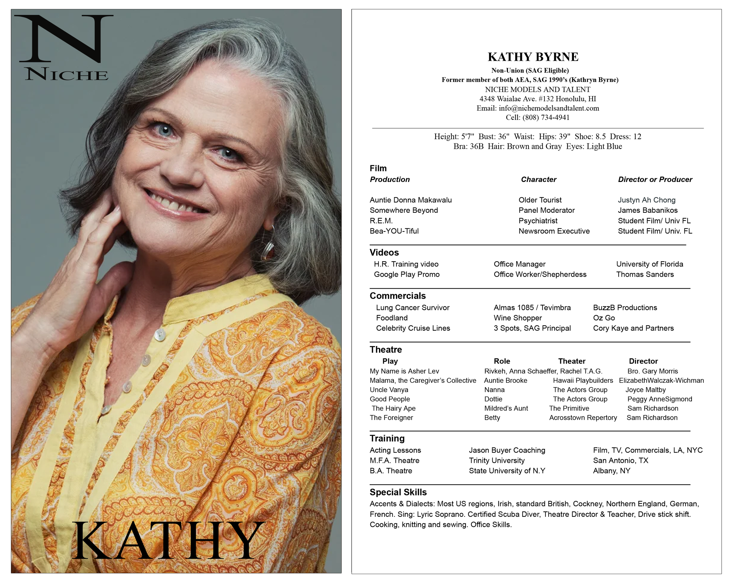 Kathy Byrne — Niche Models & Talent