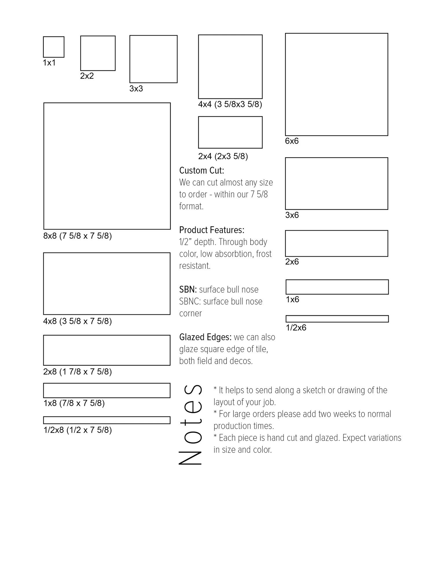 Recycled Content, Tile Sizes + Specifications — Metolius Ridge Artisan Tile