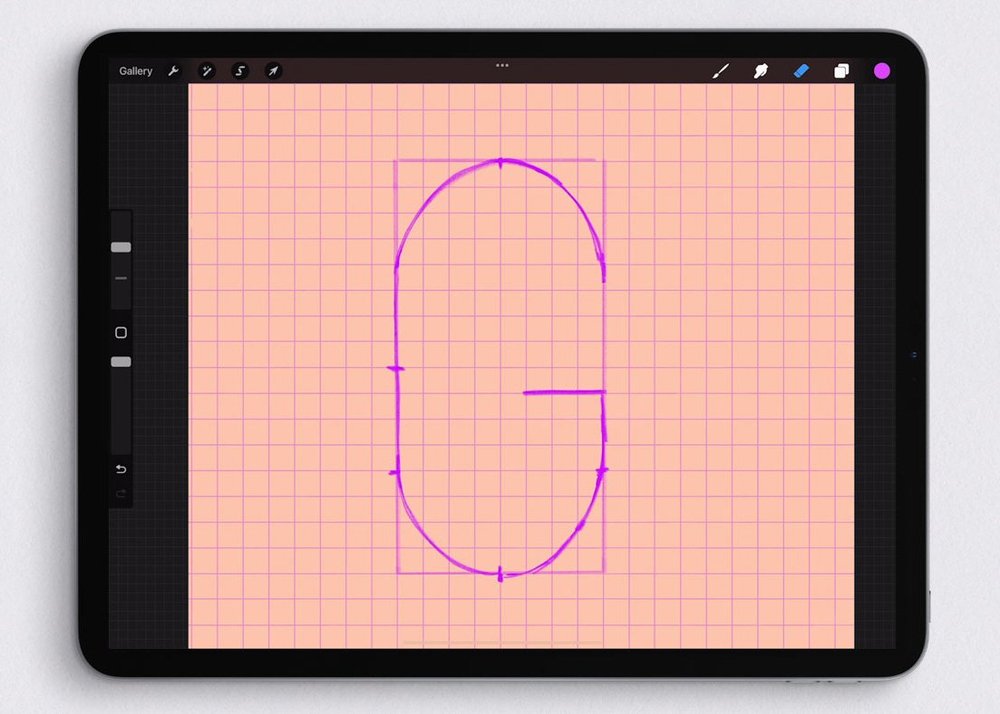 How to Draw a Drop Cap Letter G in Procreate | Molly Suber Thorpe