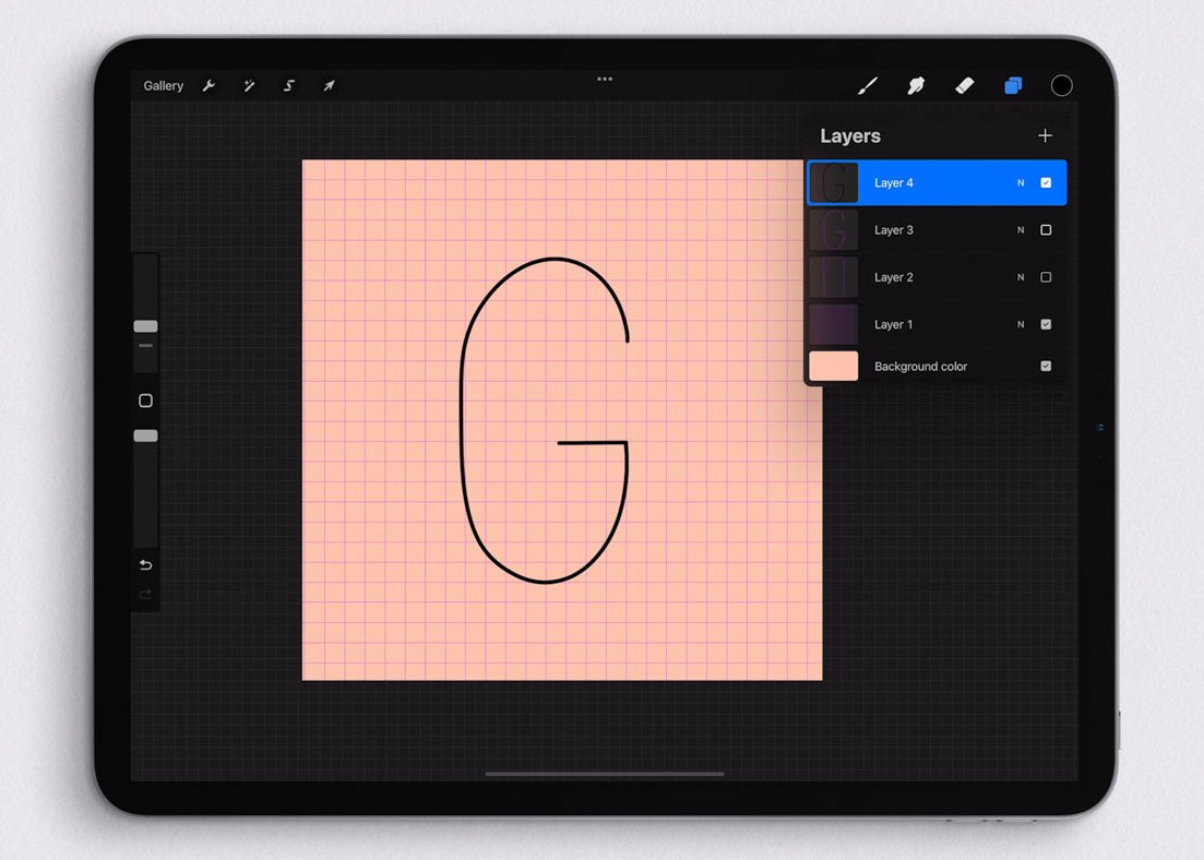How to Draw a Drop Cap Letter G in Procreate | Molly Suber Thorpe