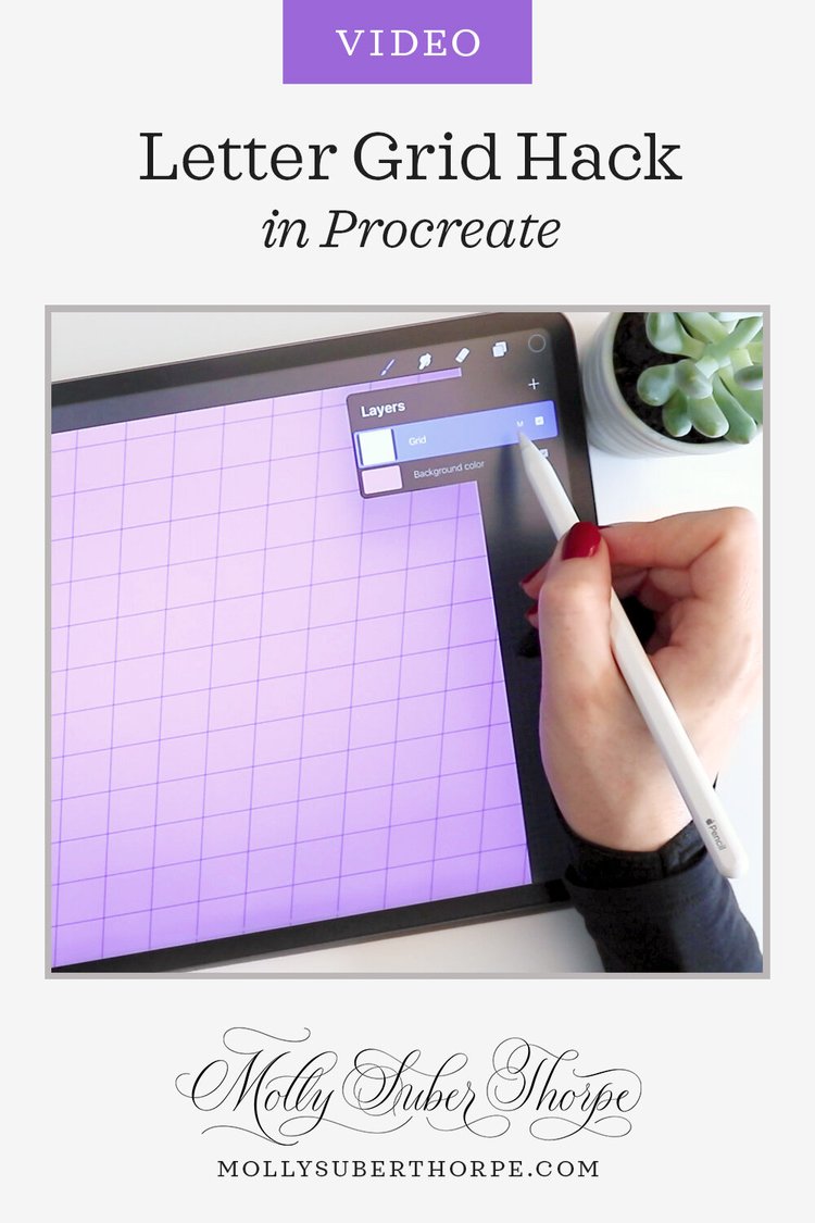 Procreate Letter Guide Hack | Molly Suber Thorpe