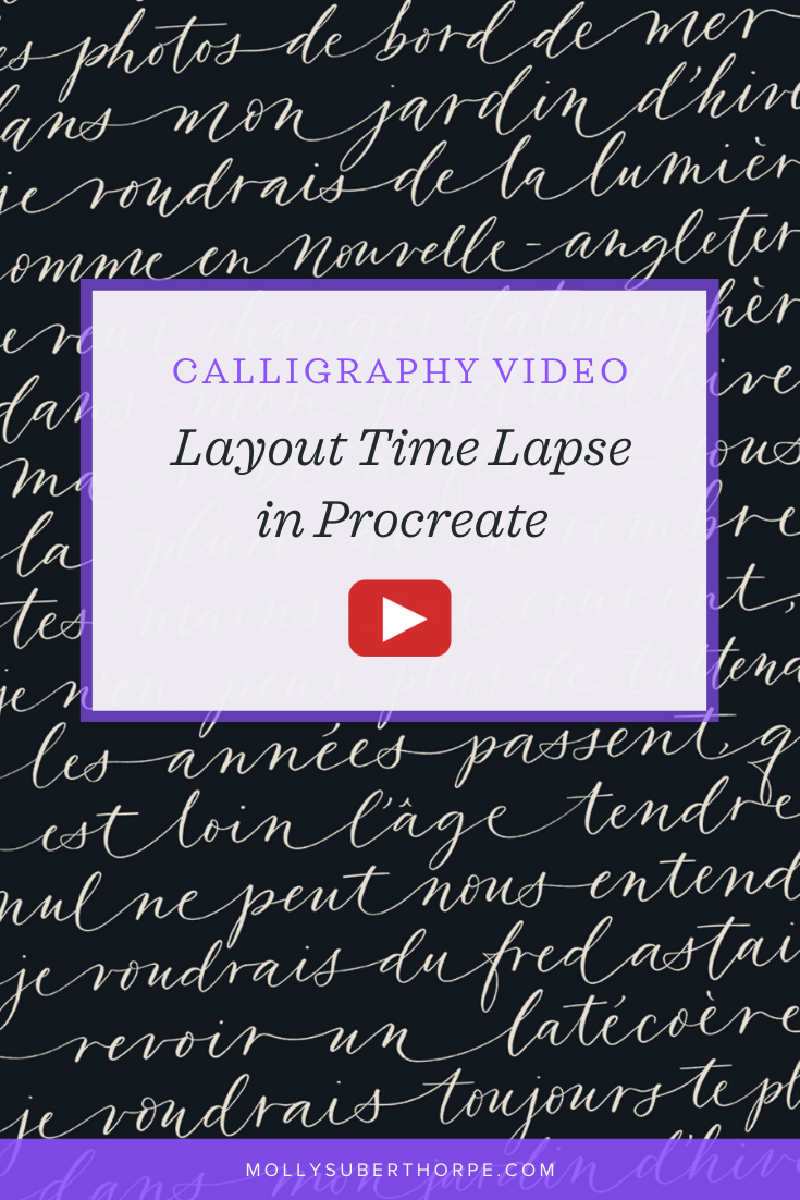 Quiet Calligraphy Layout Design in Procreate | Molly Suber Thorpe