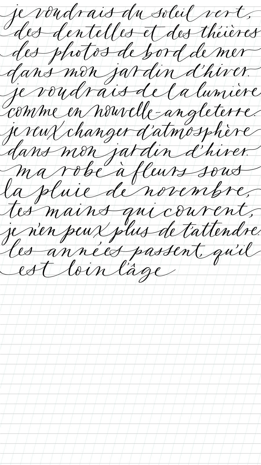 Quiet Calligraphy Layout Design in Procreate