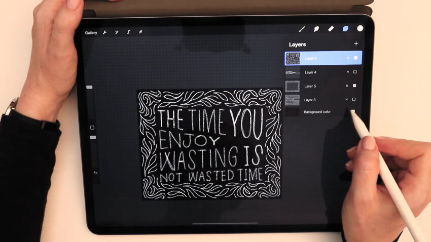 Video Tutorial: Procreate Chalk Brush Lettering Brush Kit | Molly Suber ...