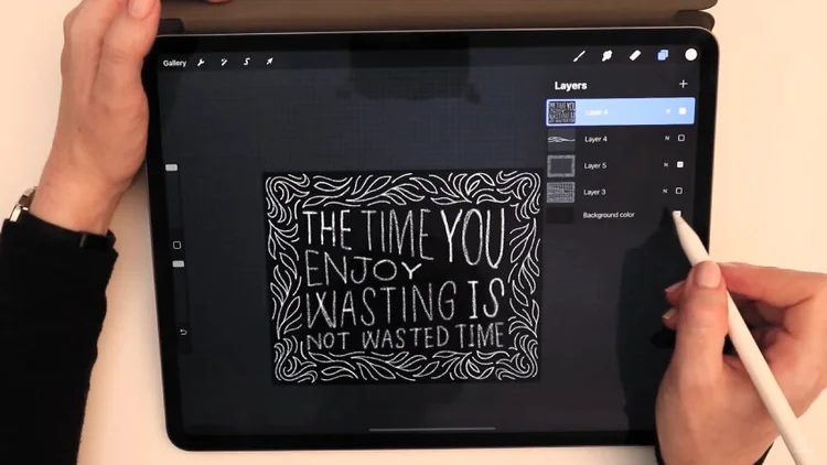 Video Tutorial: Procreate Chalk Brush Lettering Brush Kit | Molly Suber ...