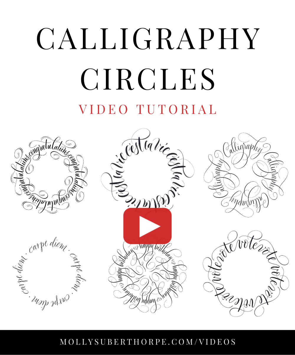 How to Draw Flourished Calligraphy Circles in Procreate | Molly Suber Thorpe