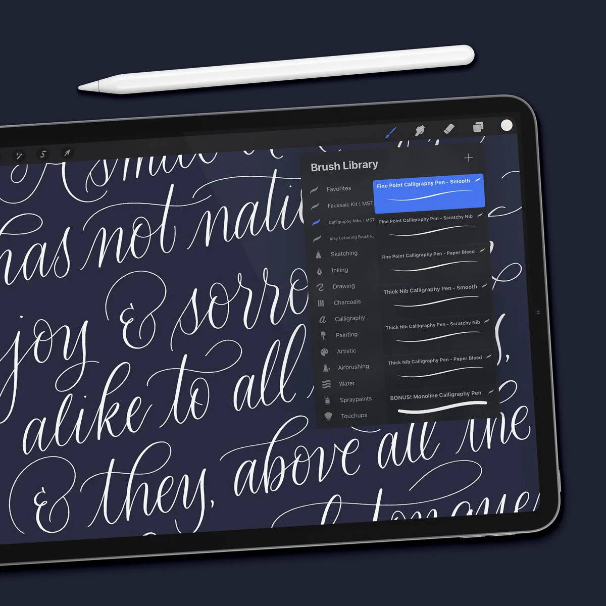 iPad Calligraphy: Recommended Tools, Brushes & Apps | Molly Suber Thorpe