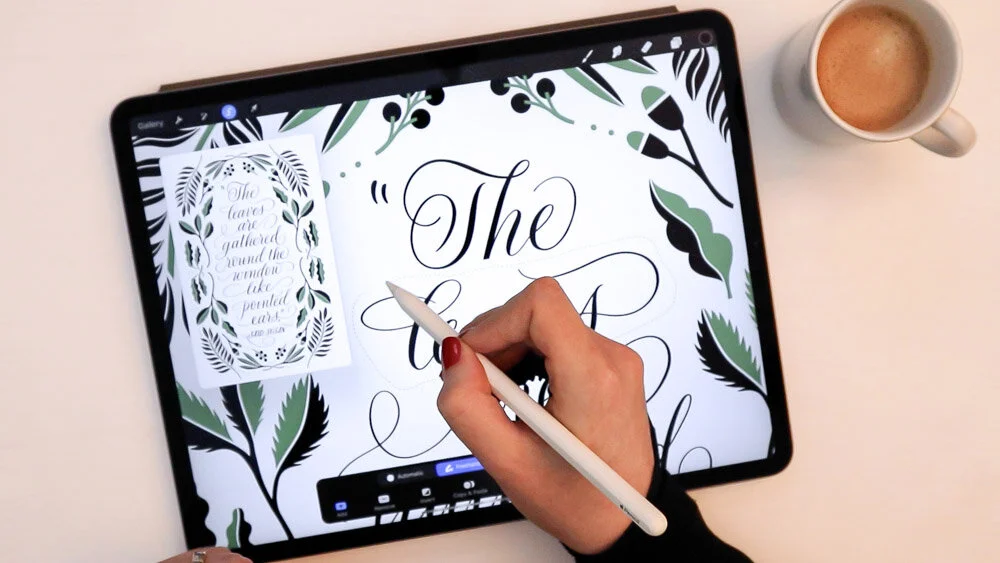 Practice Calligraphy with the Procreate Reference Window | Molly Suber ...