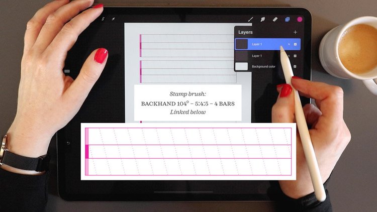 How to Write Backhand Calligraphy with Watercolor Lettering | Molly ...