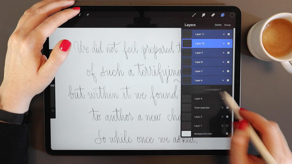 How to Write Backhand Calligraphy with Watercolor Lettering | Molly ...