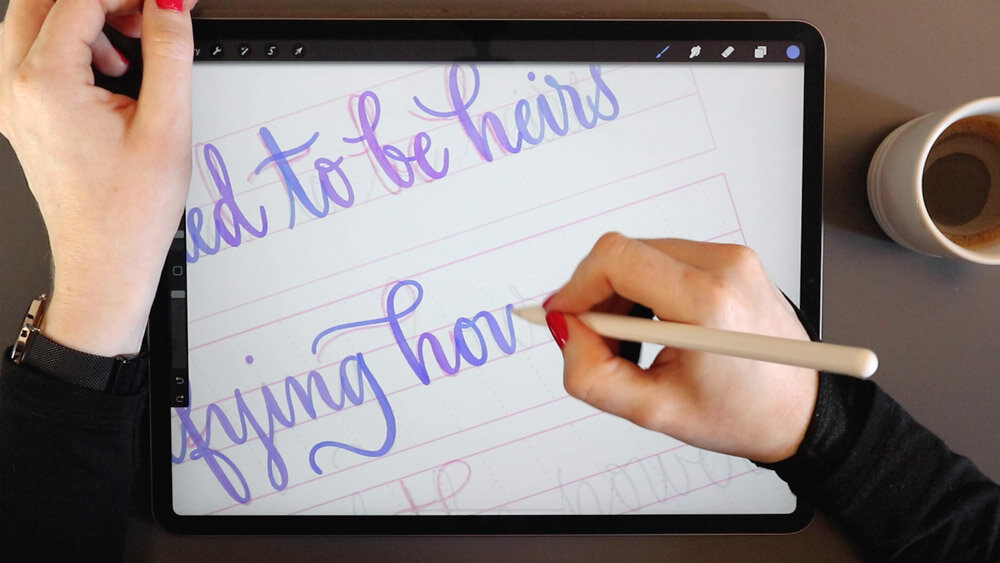 How to Write Backhand Calligraphy with Watercolor Lettering | Molly ...