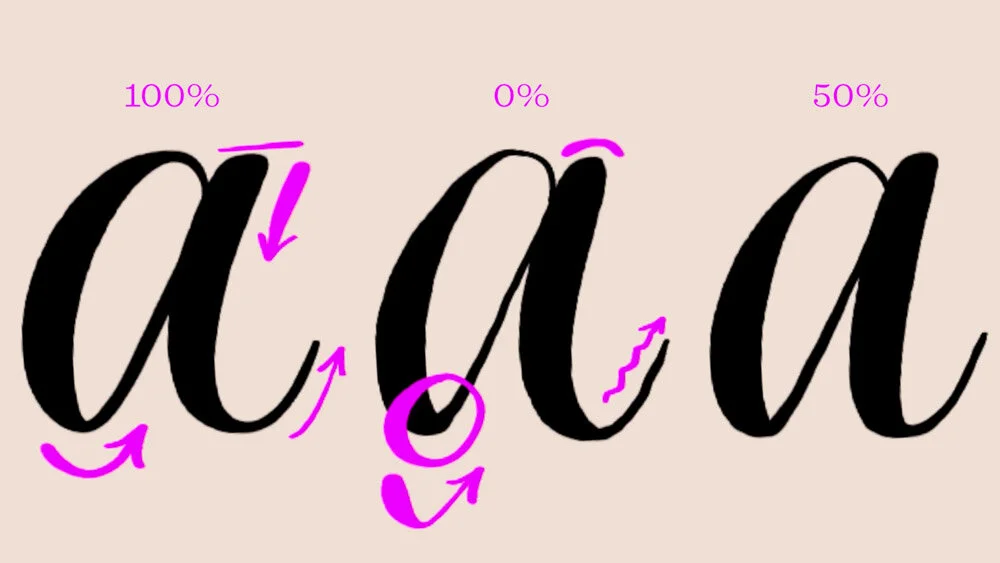 Thin and Thick Calligraphy Strokes in Procreate: My Top 3 Tips | Molly ...