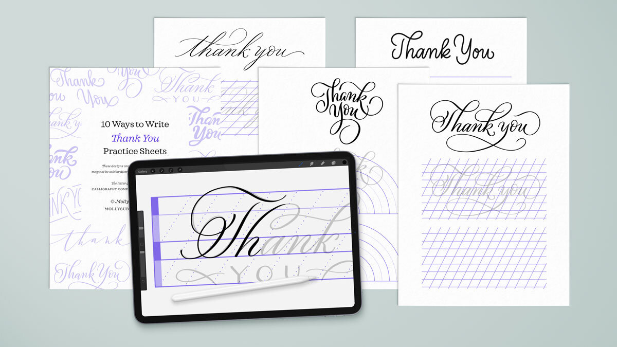 10 Ways to Write Thank You Practice Sheets