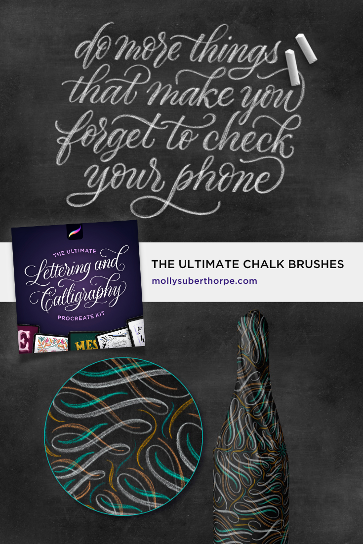 Chalk Calligraphy Layout in Procreate | Molly Suber Thorpe