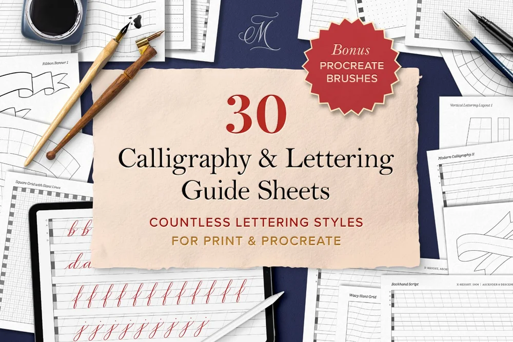 calligraphy lettering guide