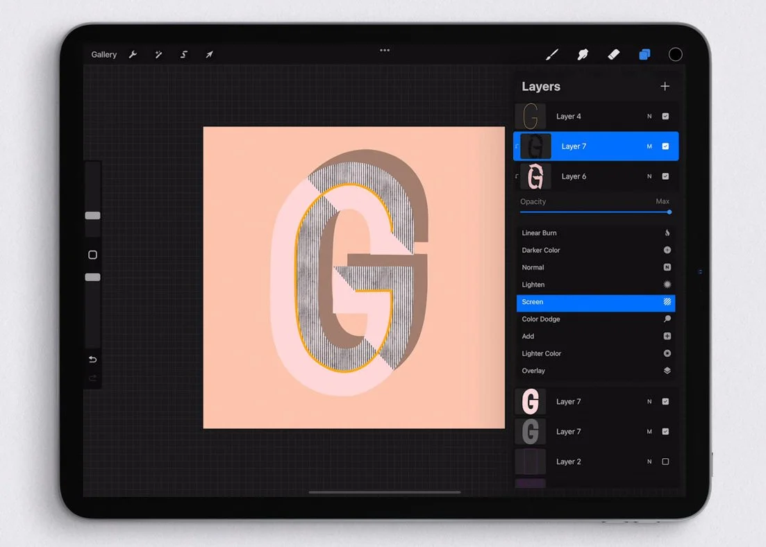 How to Draw a Drop Cap Letter G in Procreate | Molly Suber Thorpe