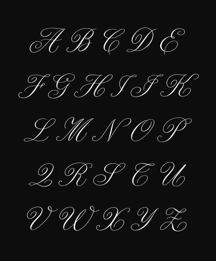 Capital Calligraphy Alphabet Demo | Molly Suber Thorpe