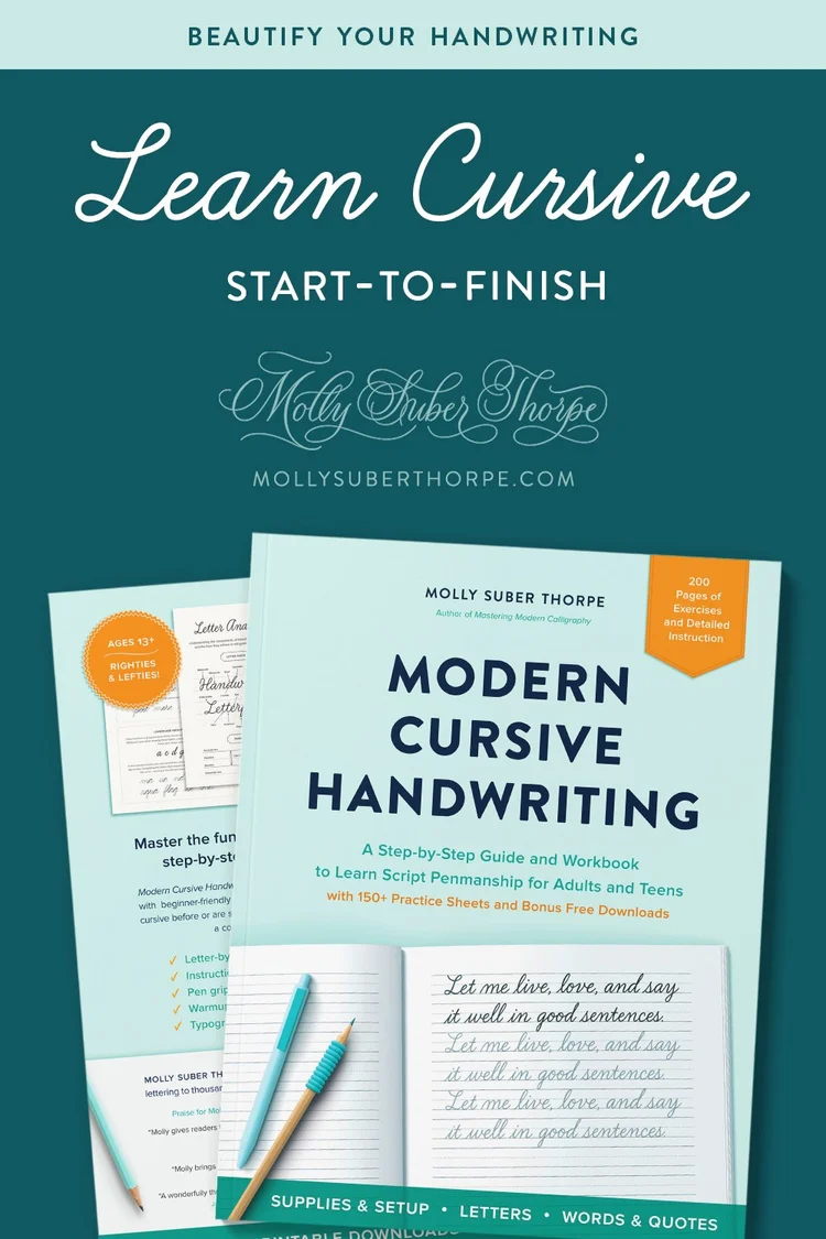 New Book: Modern Cursive Handwriting | Molly Suber Thorpe