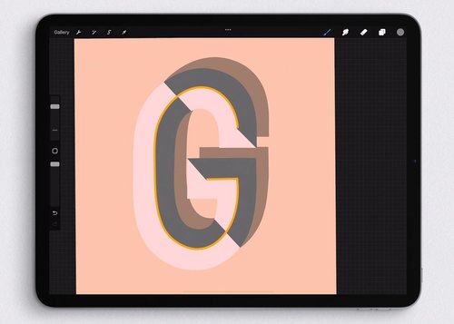 How to Draw a Drop Cap Letter G in Procreate | Molly Suber Thorpe