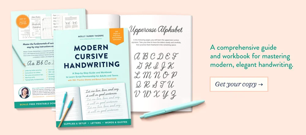 Learn Calligraphy with Molly: Classes, Books, and Brushes