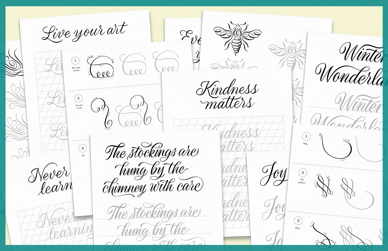 Introducing Trace-to-Learn Lettering Workbooks! | Molly Suber Thorpe
