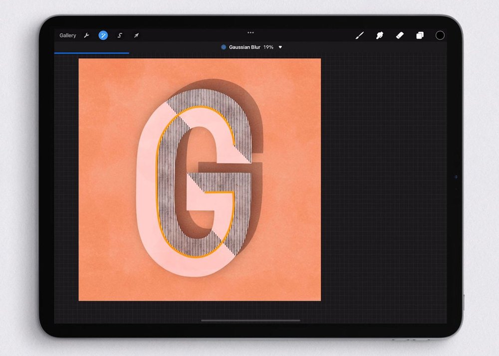 How to Draw a Drop Cap Letter G in Procreate | Molly Suber Thorpe
