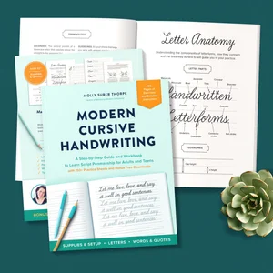 Modern Cursive Handwriting: Step-by-Step Guide and Workbook for Adults ...
