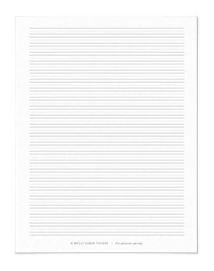 Modern Cursive Handwriting Freebies | Molly Suber Thorpe