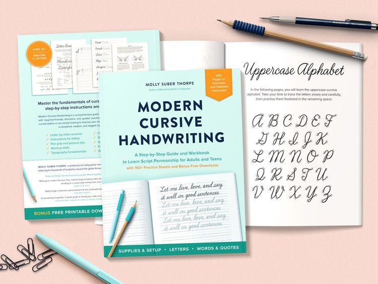 Modern Cursive Handwriting Freebies | Molly Suber Thorpe