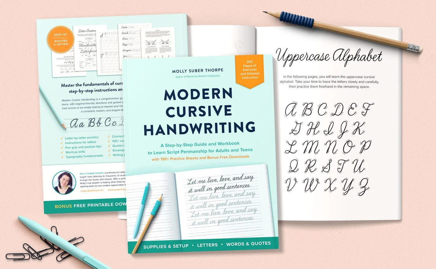 Modern Cursive Handwriting: Step-by-Step Guide and Workbook for Adults ...