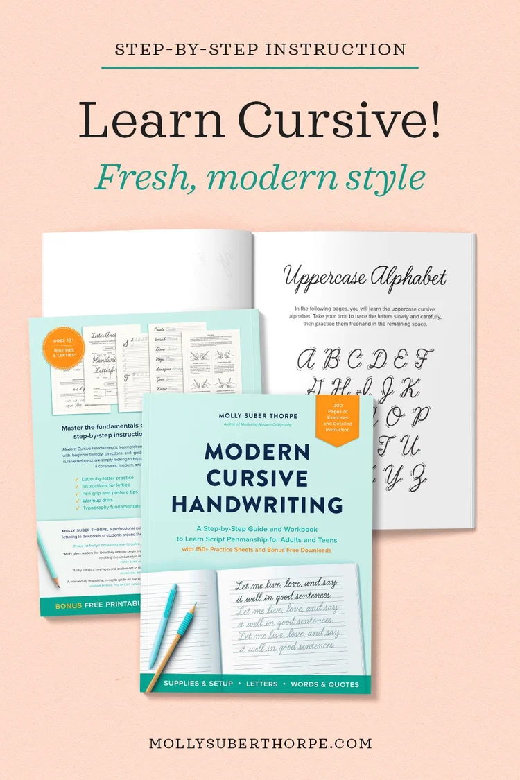 New Book: Modern Cursive Handwriting | Molly Suber Thorpe