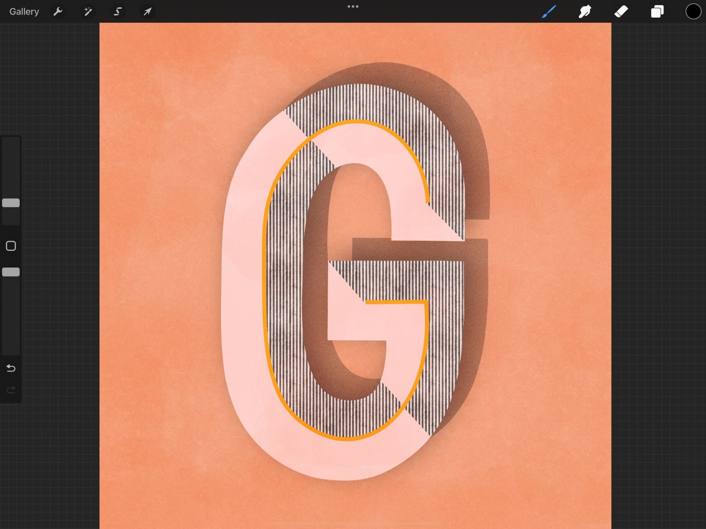 Procreate Drop Cap Tutorial: Draw a Retro 3D Letter G