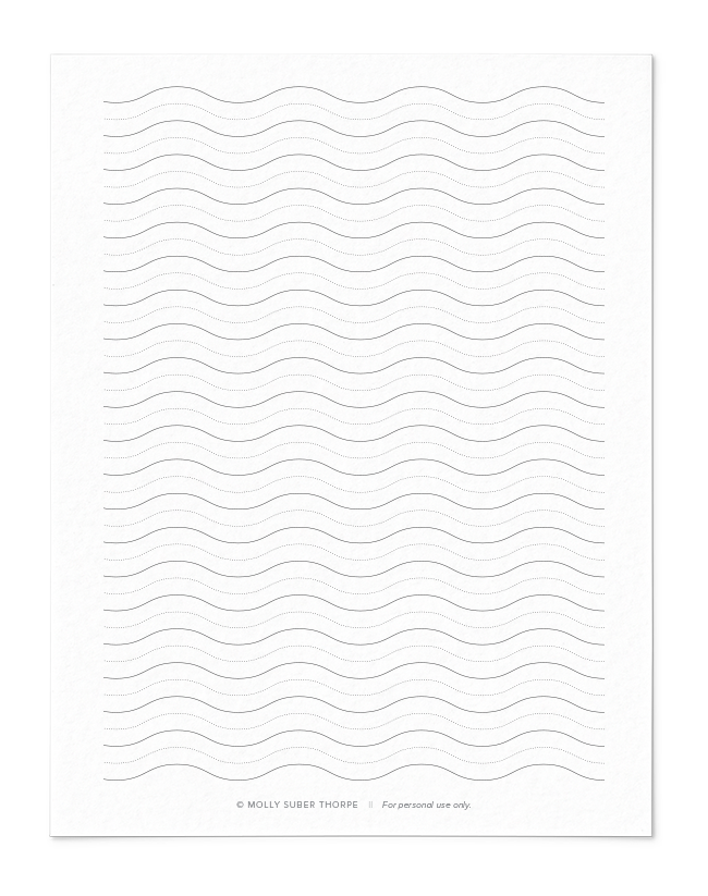 Modern Cursive Handwriting Freebies | Molly Suber Thorpe