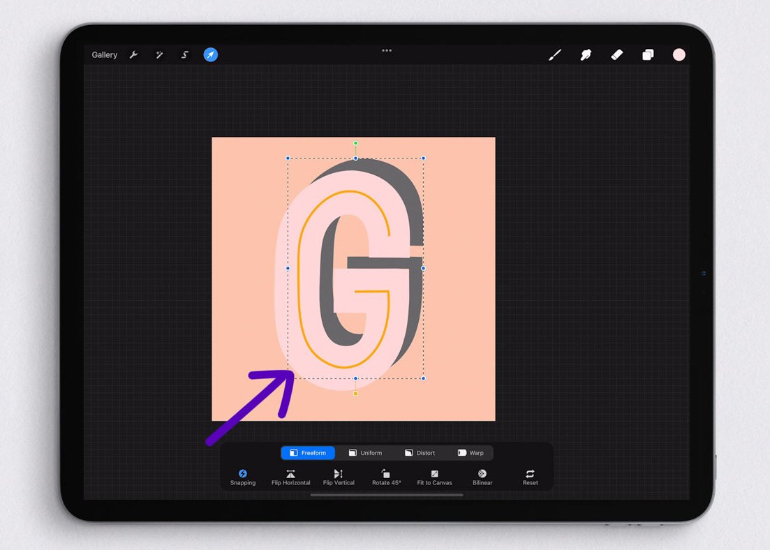 Procreate Drop Cap Tutorial: Draw a Retro 3D Letter G
