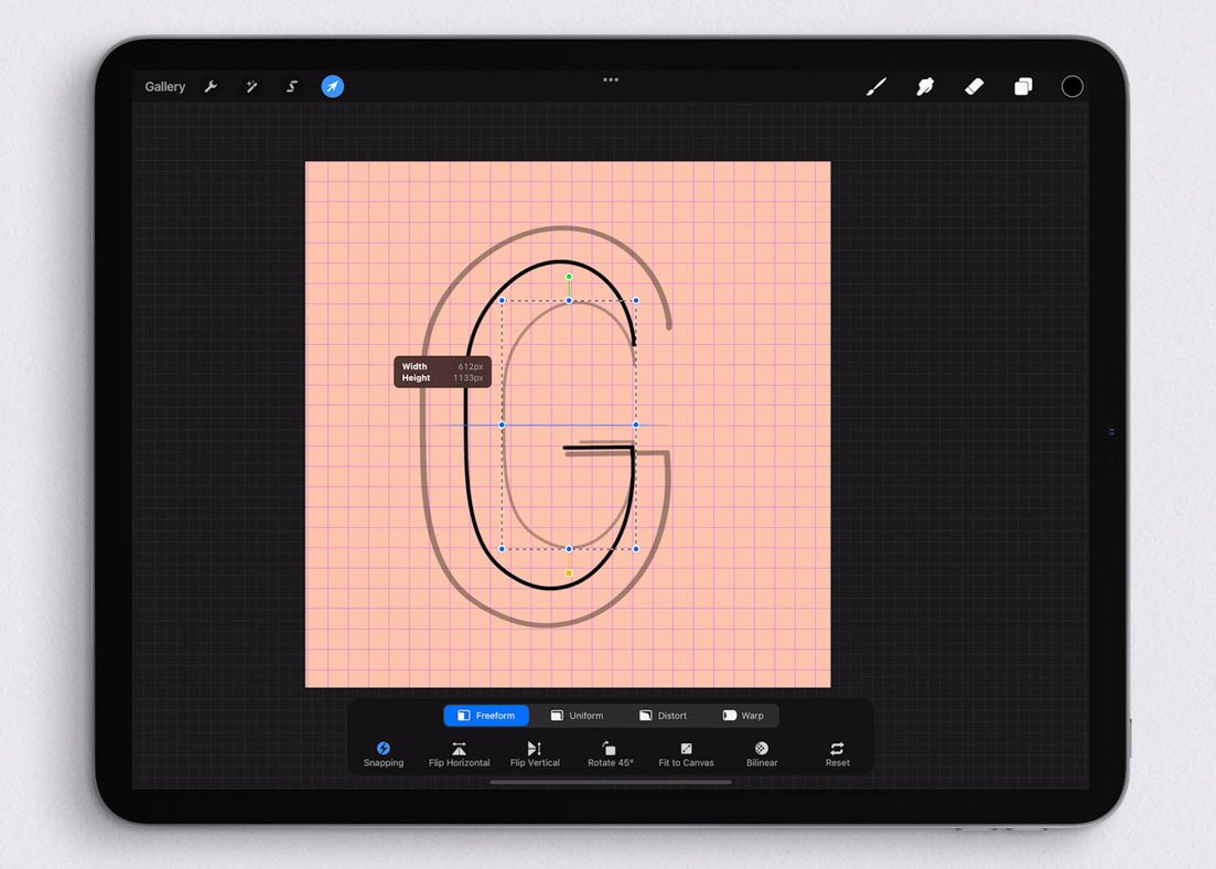 How to Draw a Drop Cap Letter G in Procreate | Molly Suber Thorpe
