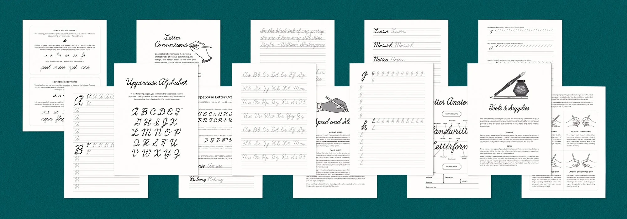Modern Cursive Handwriting: Step-by-Step Guide and Workbook for Adults and Teens | Molly Suber ...