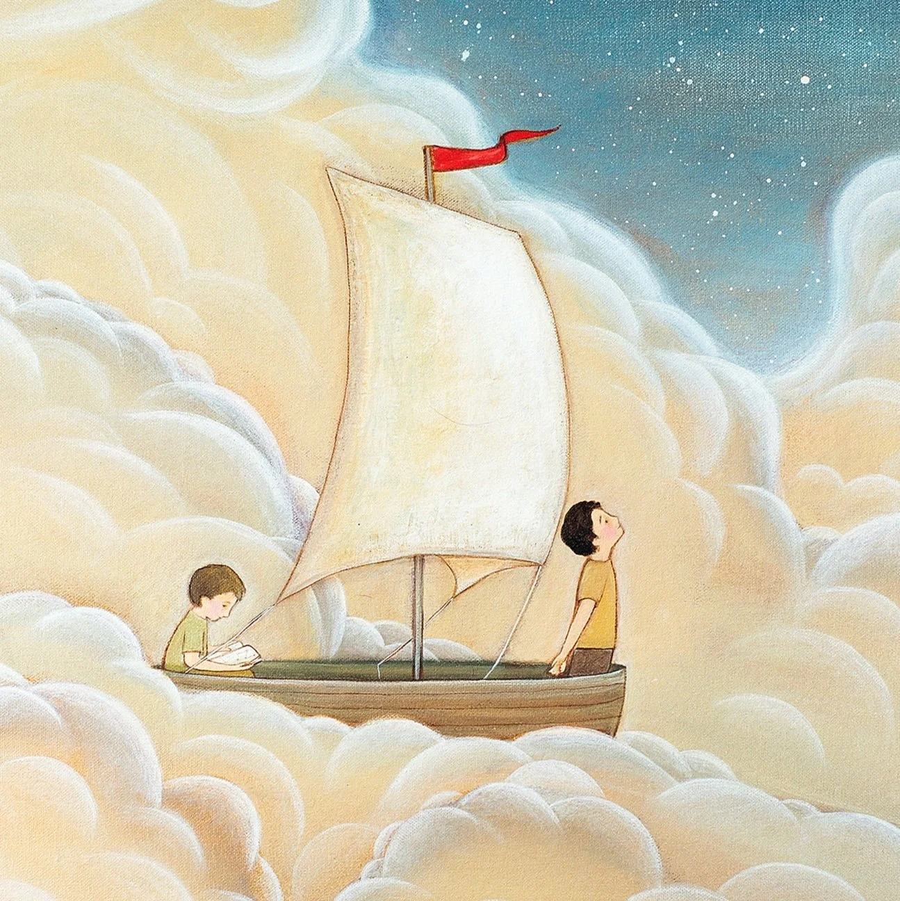 "Amelia & The Love Bird" 8x10 Print — Amy Grimes • Story Paintings