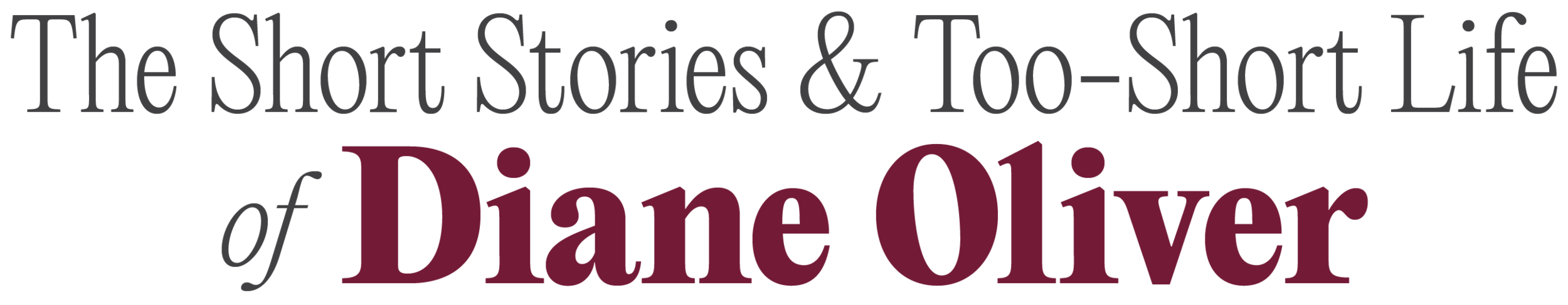 The Short Stories and Too-Short Life of Diane Oliver — THE BITTER ...