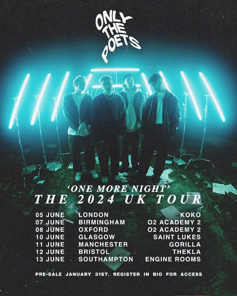 LISTEN/TOUR: Alt-pop quartet ONLY THE POETS announce 'One More Night ...