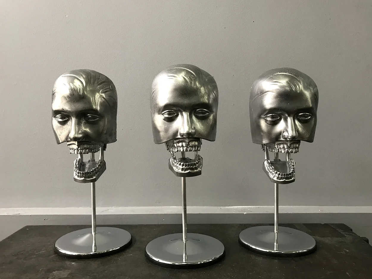 Aluminum Dental Manikin with Fix Aluminum teeth set — AGENT GALLERY CHICAGO