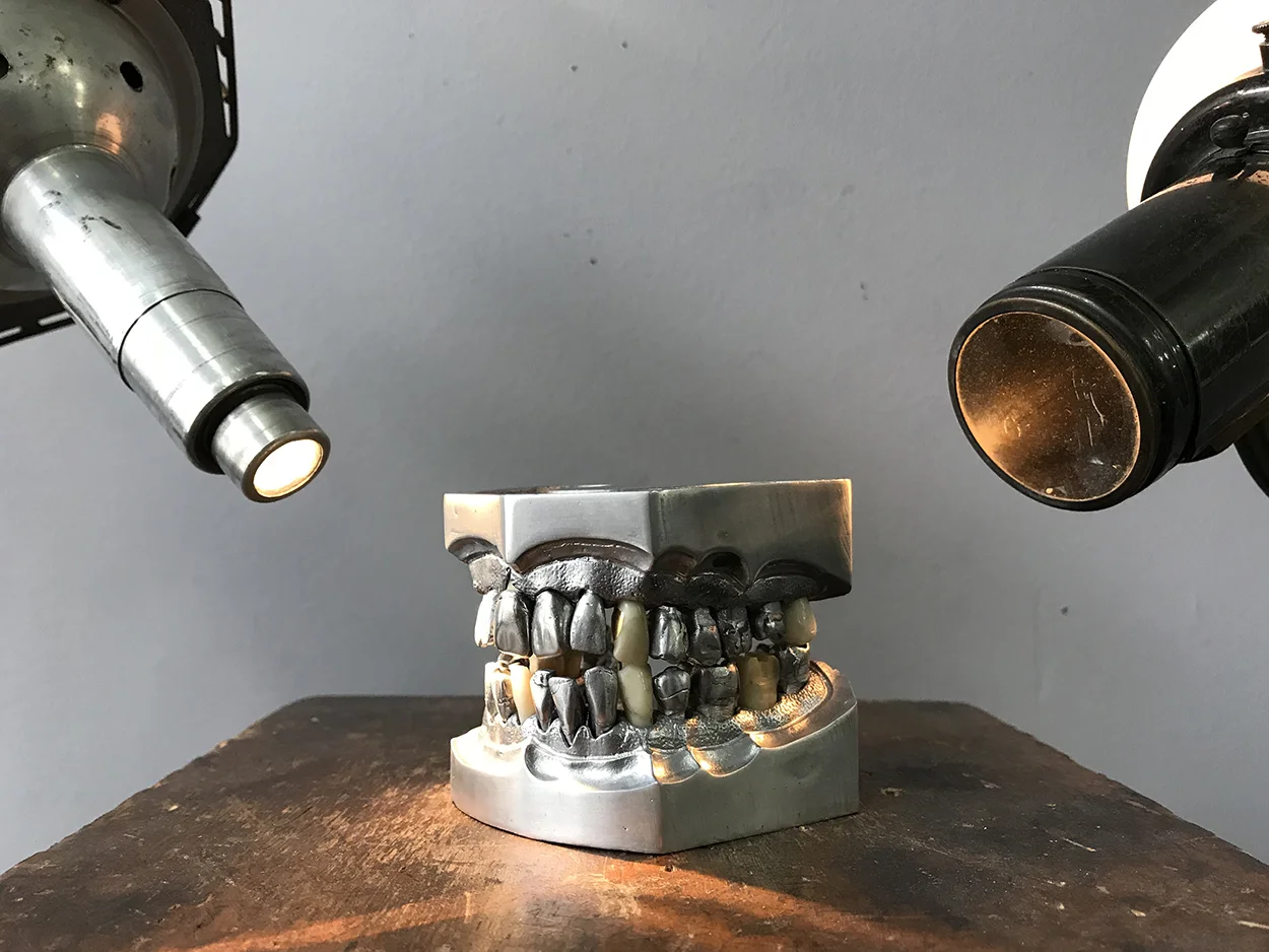 Aluminum Dental Teeth Set with Removable Teeth — AGENT GALLERY CHICAGO