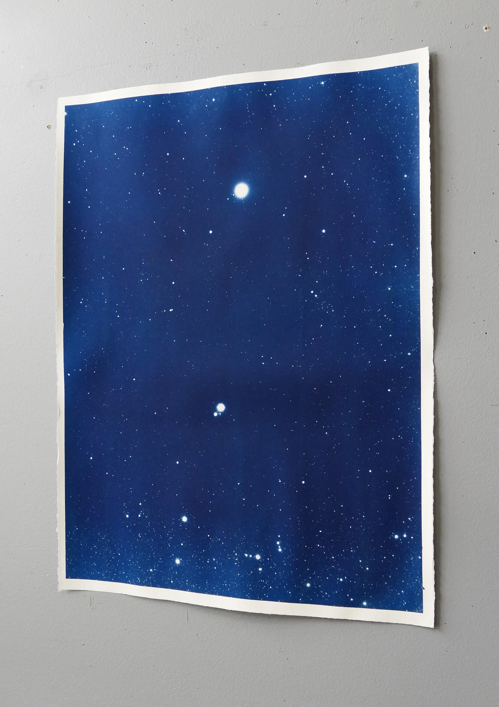 Deep Space Star Field Cyanotype 22" x 30" — AGENT GALLERY CHICAGO