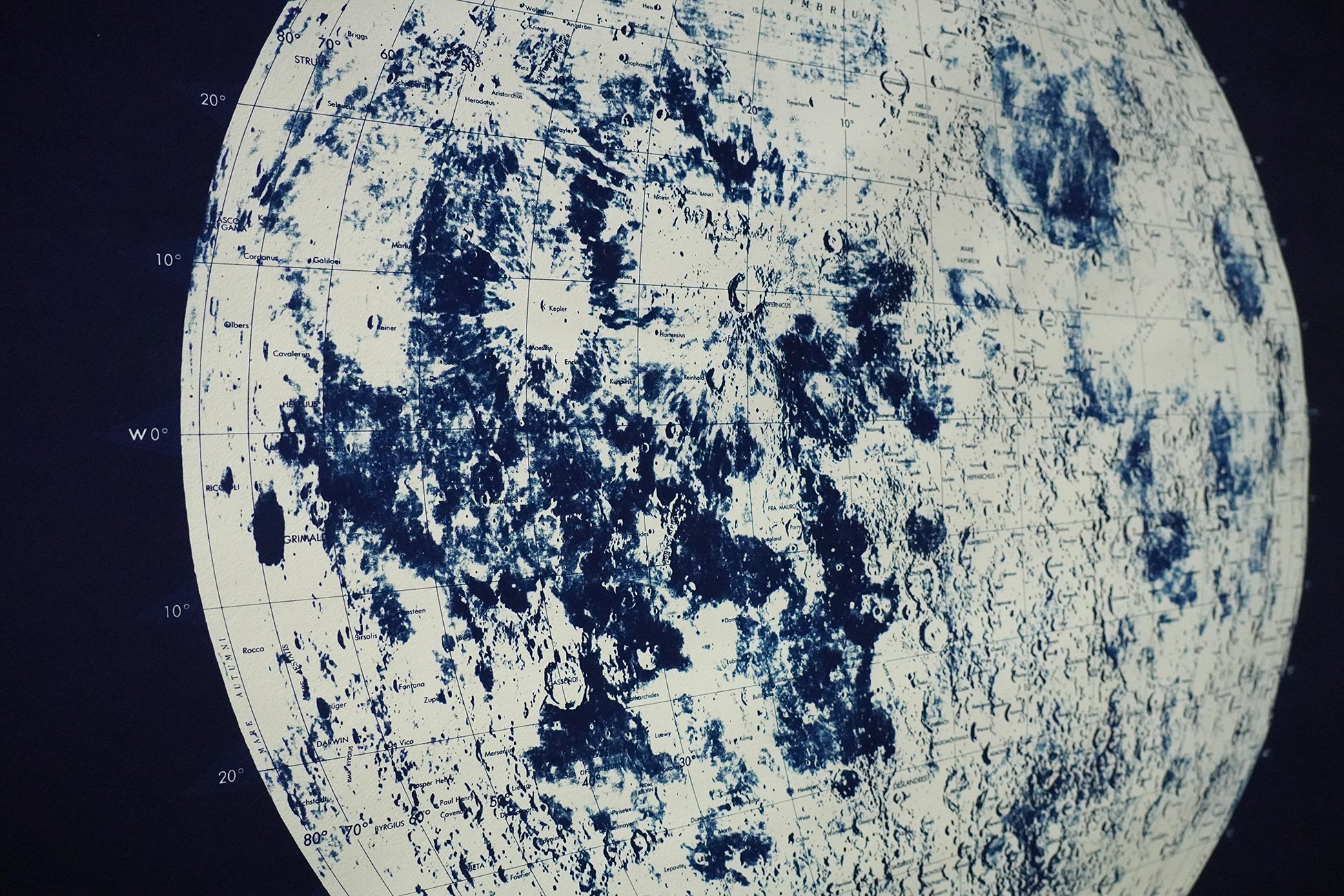 Large Lunar Map Cyanotype on Heavy Watercolor Paper 45.5" x 55" — AGENT ...