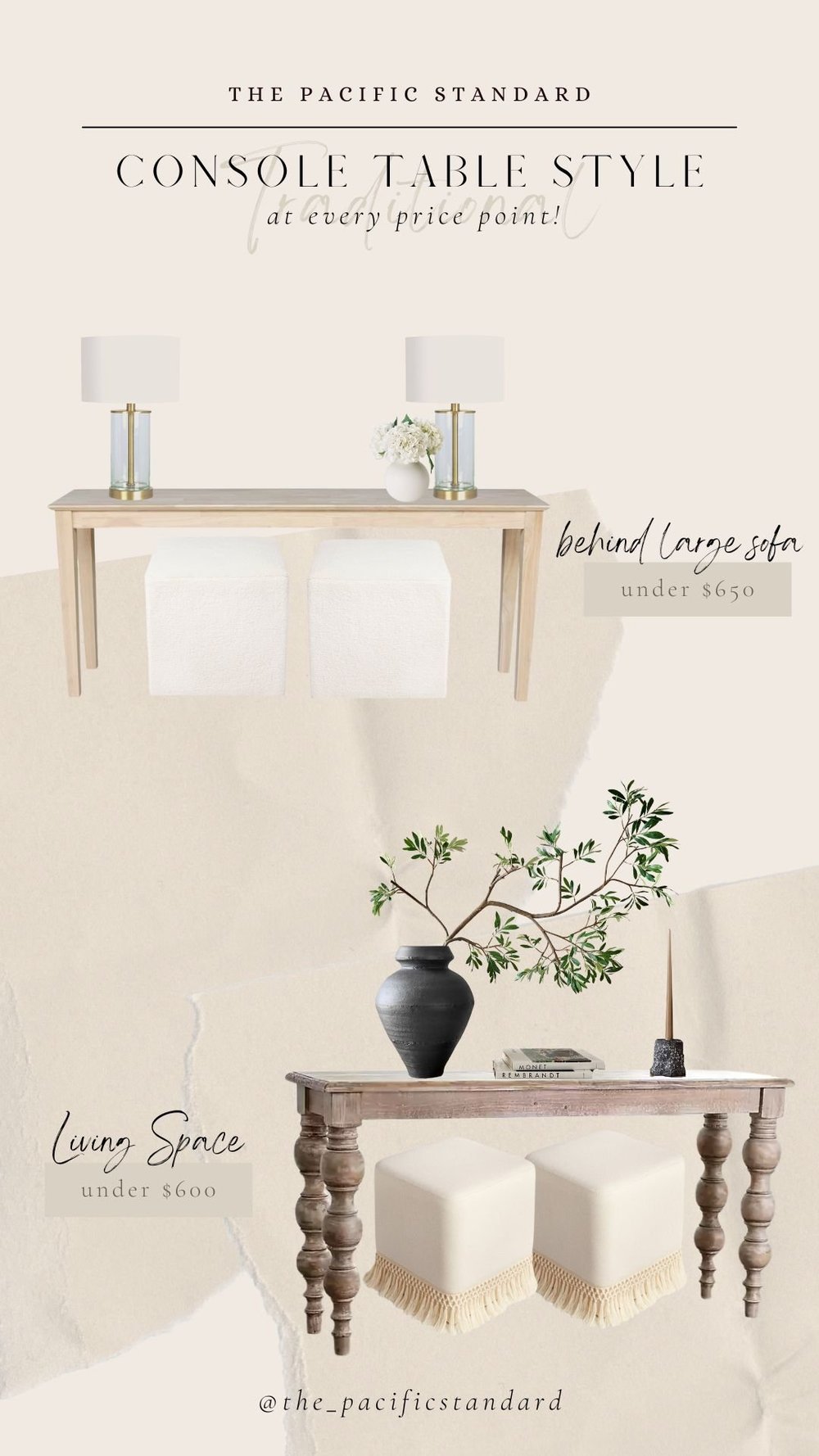 The Pacific Standard — Console Table Styling Ideas